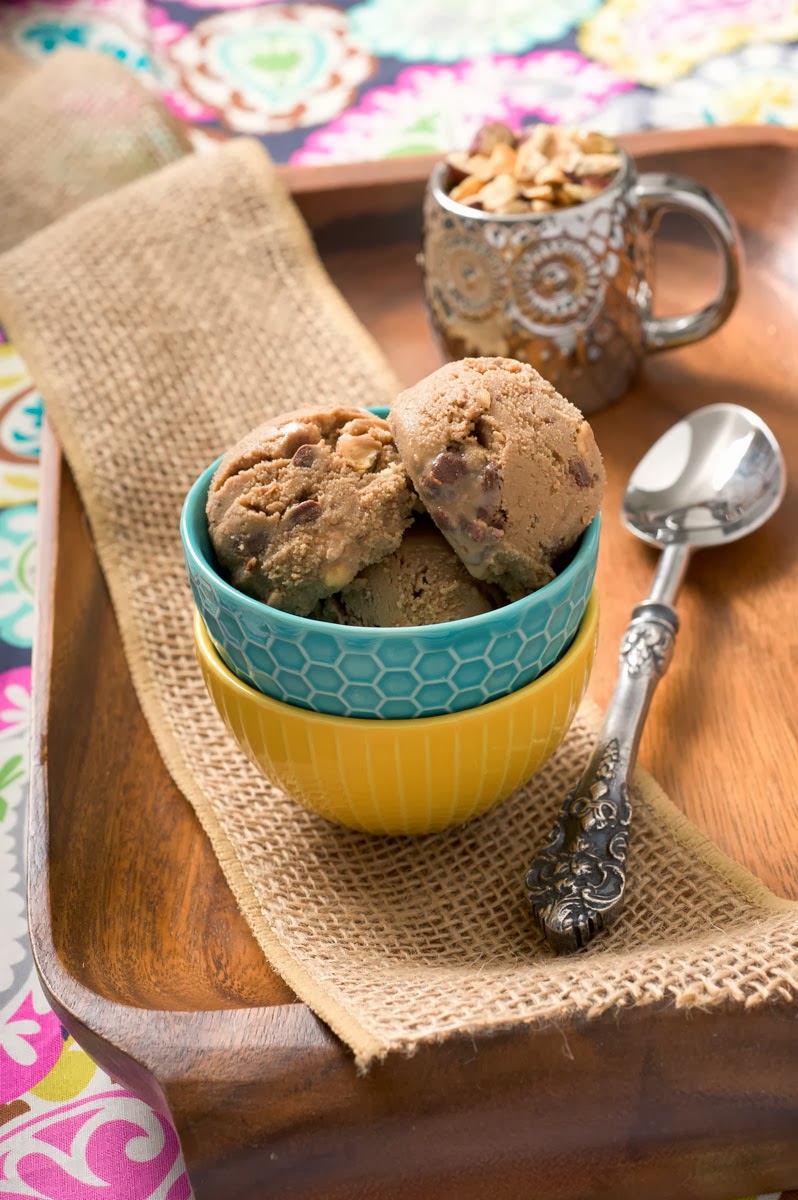 Nutella Cappuccino Ice Cream with Roasted Hazelnuts