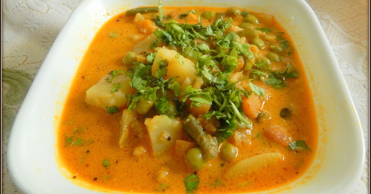 Mixed Vegetable Stew Vegan & Gluten Free#Soupswappers - Sneha's Recipe