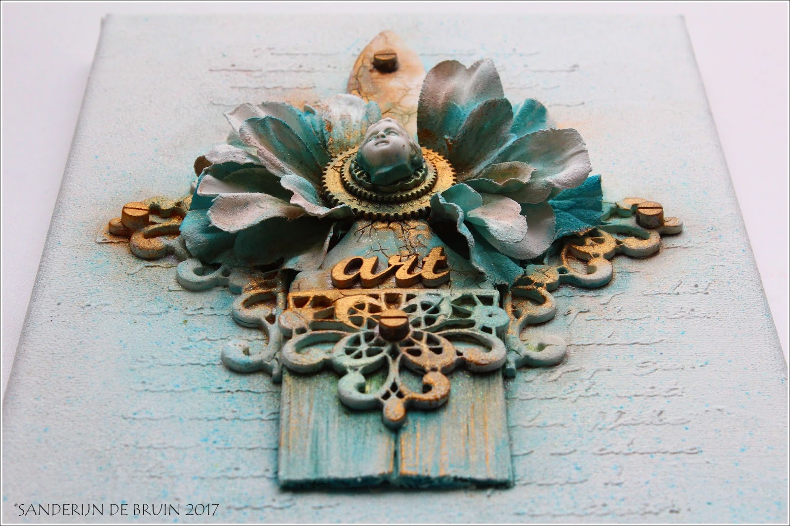 Live. Laugh. Love.: Mixed media canvas 'Art is the answer'