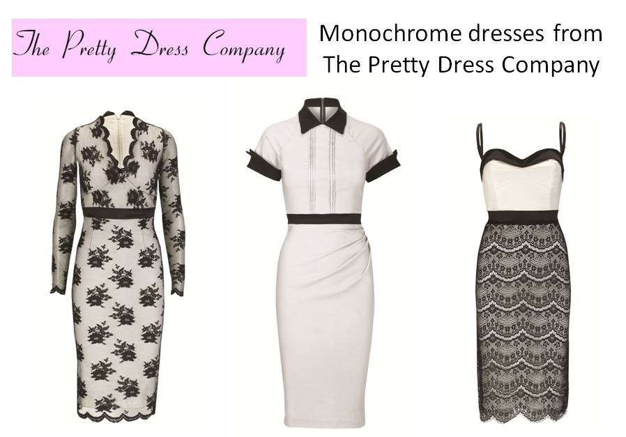 frumpy to funky: Monochrome Dresses from The Pretty Dress company