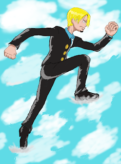 Darius' Art portfolio : Onepiece FanArt (Sanji Sky Walk)