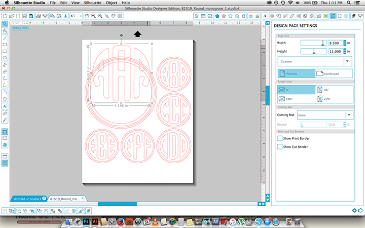 Sophie Gallo Design Blog: How to use Silhouette Monogram Files to make ...