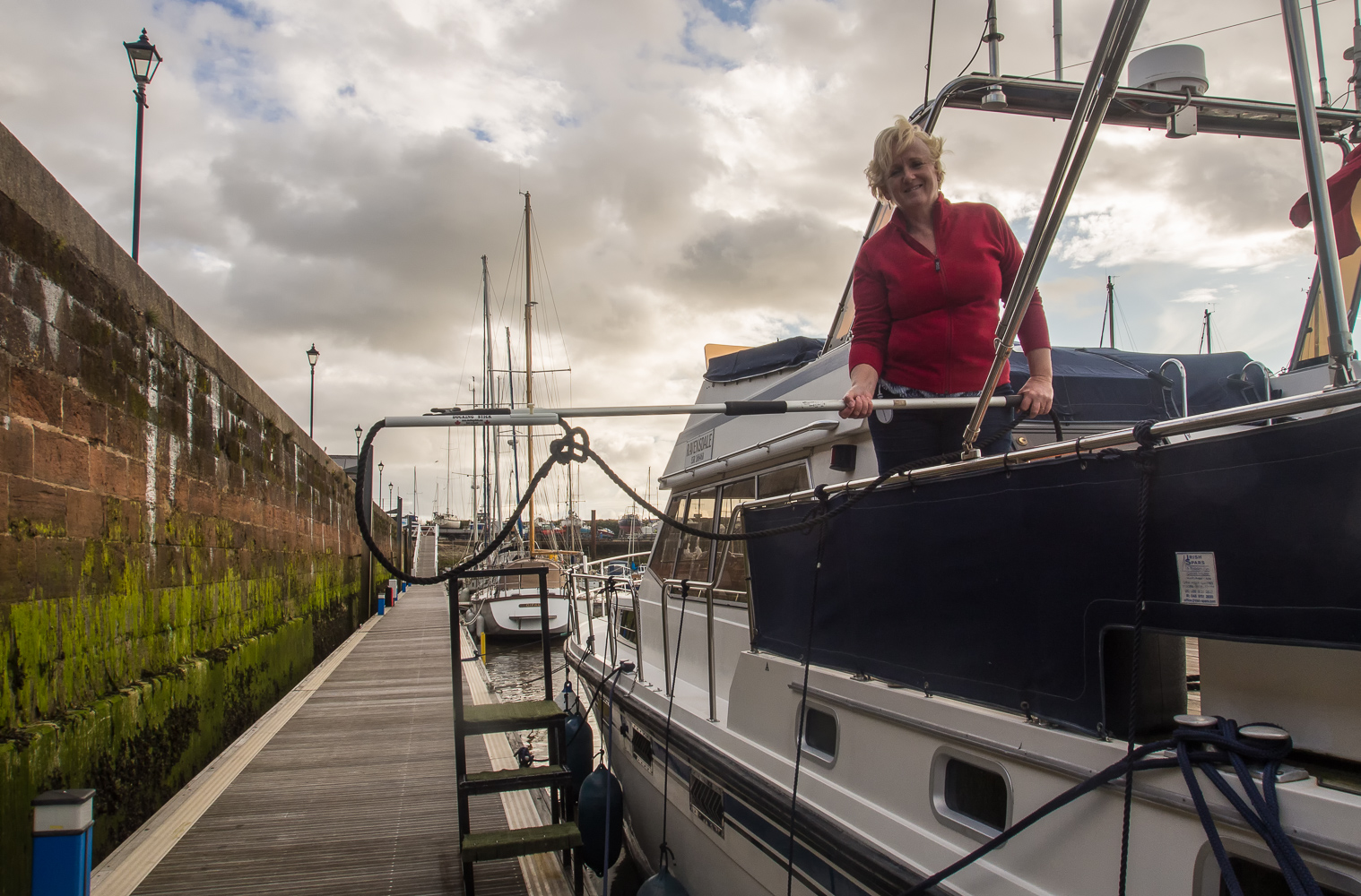 Starting life aboard: Flying the flag and new docking sticks