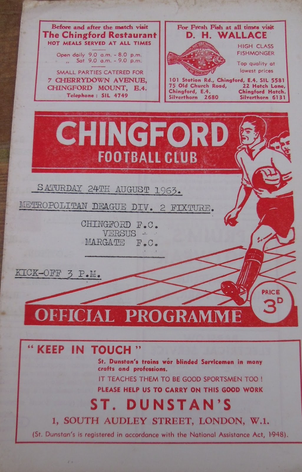 The Cold End: THE HISTORY OF FOOTBALL IN CHINGFORD - CHINGFORD FC v ...