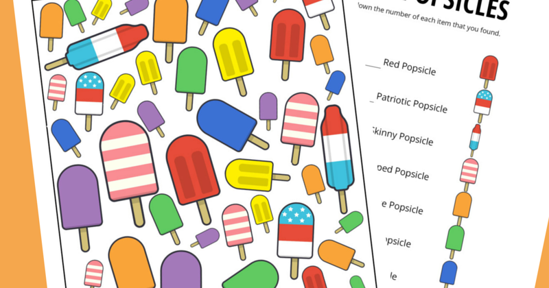 Popsicles I Spy Game {Free Printable for Kids} | And Next Comes L