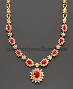 Kotharis Simple Diamond Set - Jewellery Designs