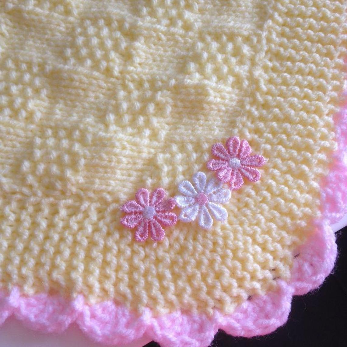 TRICODAVANDA: Manta de bebe em trico