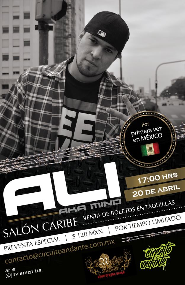 Ali Aka Mind, por primera vez en México, este próximo 20 de Abril ...