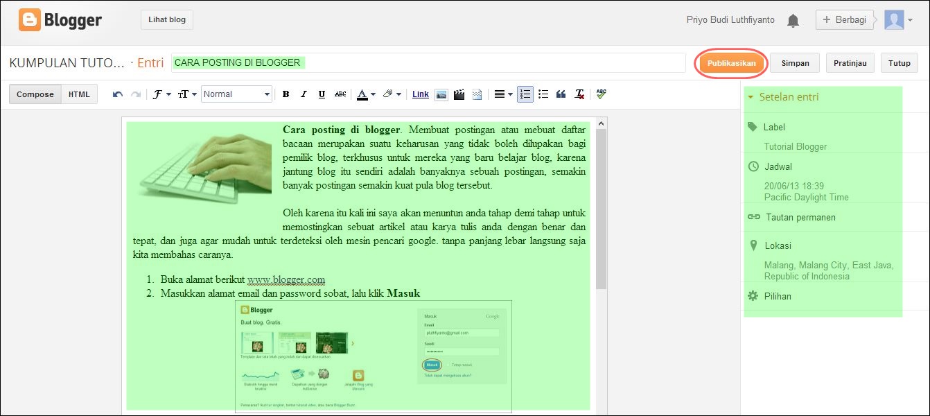 Cara Membuat Postingan Dalam Blogger | Informasi Berita Terbaru
