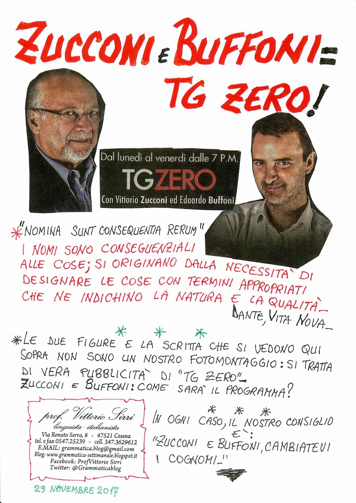 Grammmatica e varia umanità: 2017