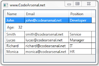 WPF DataGrid RowDetailsTemplate - Code Arsenal