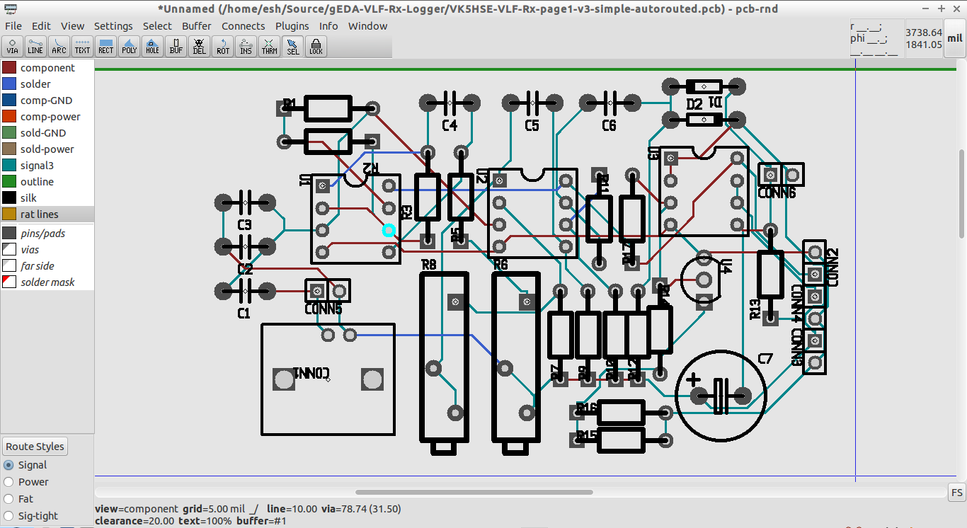 blog de VK5HSE: Automatic routing in gEDA PCB and pcb-rnd... a HOWTO