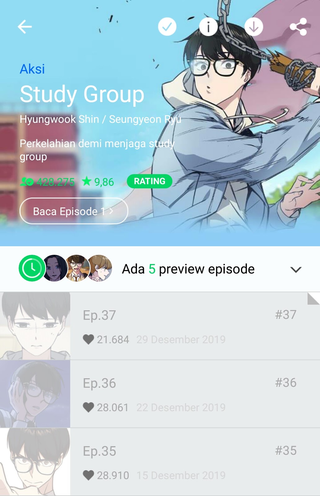 10 Webtoon tentang kehidupan anak SMA yang luar biasa dan wajib dibaca. Banyak cogan lho...!