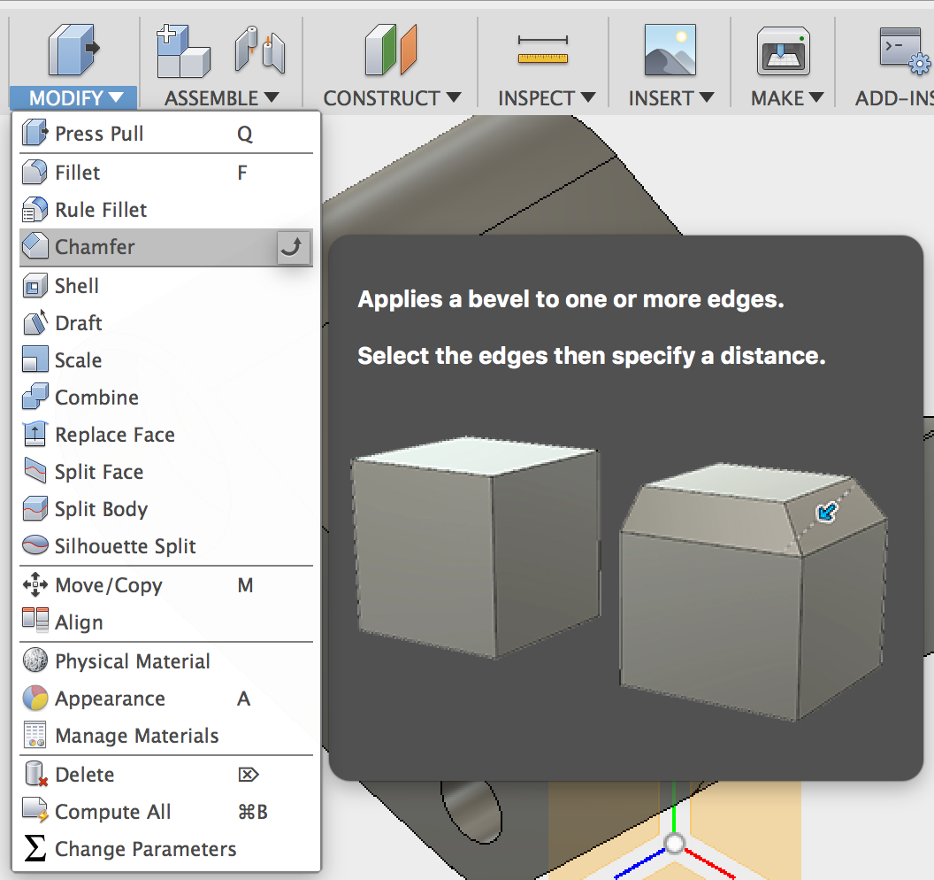 My Digital Inca Footprint: Using Fillet and Chamfer in Fusion 360