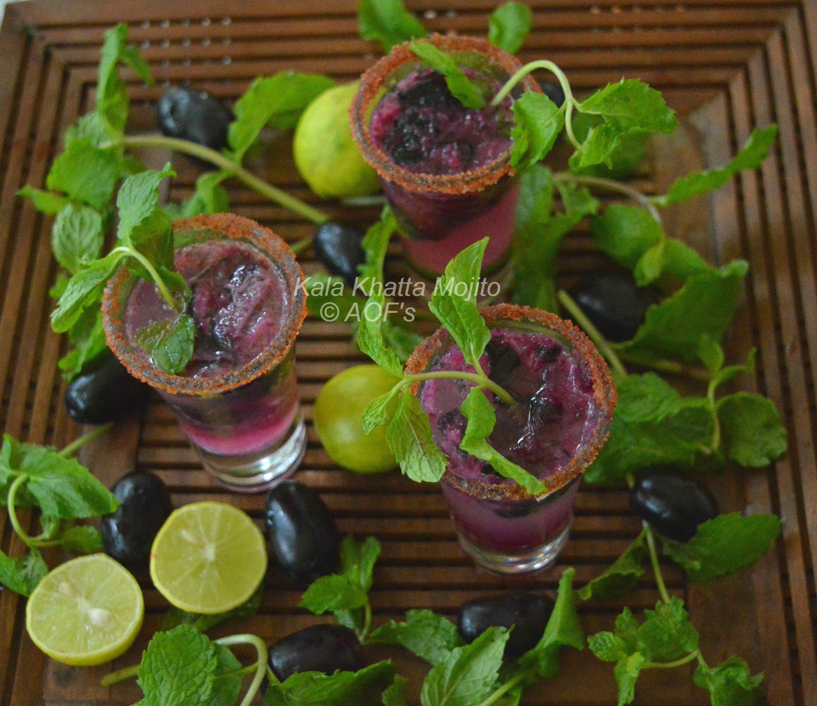 Oriyarasoi - The cosmopolitan Odia's Kitchen !: Kala Khatta (Jamun) Mojito