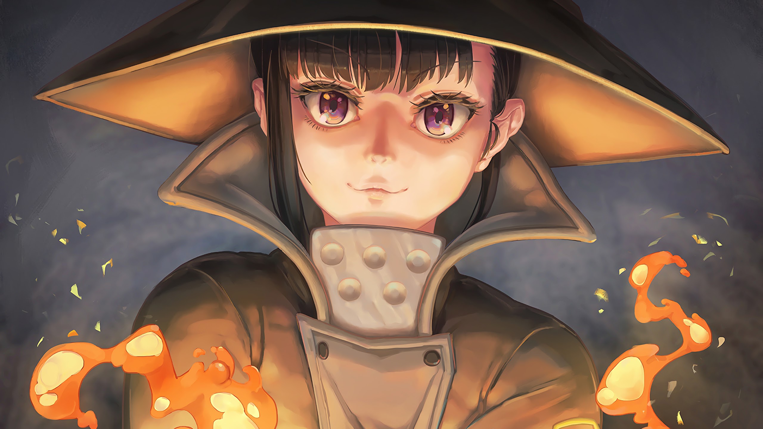 Fire Force, Maki Oze, Flames, 4K, #24 Wallpaper PC Desktop