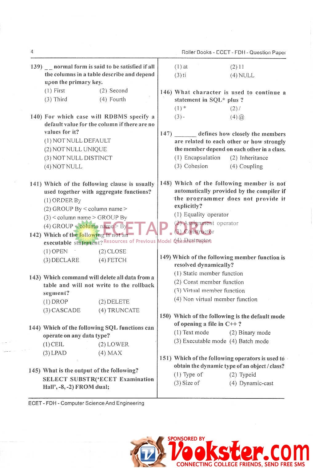 ECETAP - 2016, Previous, Model Papers, Question Papers EEE,ECE,SCE ...