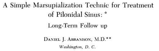 Pilonidal cyst on the butt: Excision, marsupialisation of wound edges ...