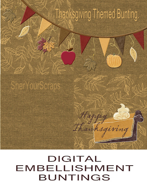 Sher Your Scraps: Digital Embellishment Buntings