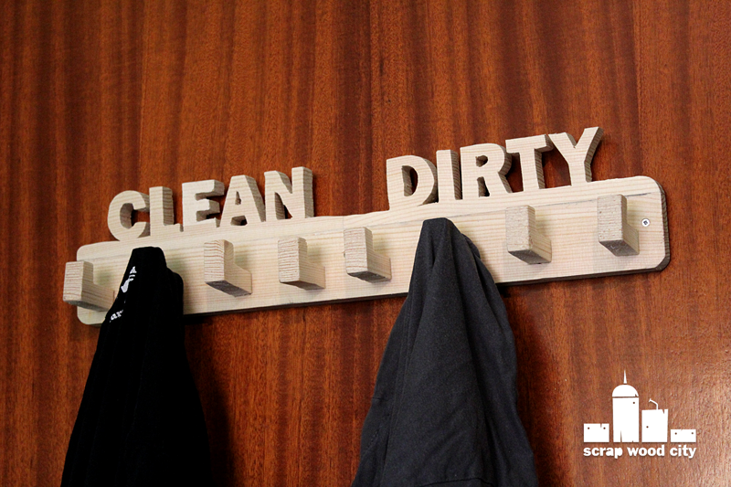 scrap wood city: Make a clean and dirty clothes wooden rack with the ...