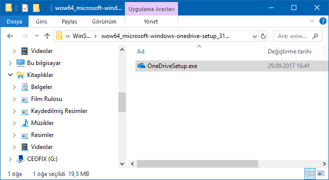 Windows 10 A One Drive Nasıl Yeniden Yüklenir