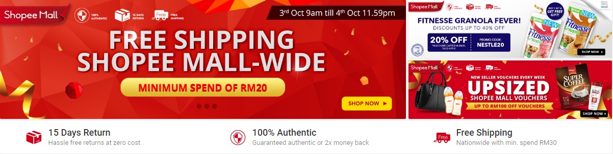 Shopee Malaysia Lancar Online Portal Shopee Mall