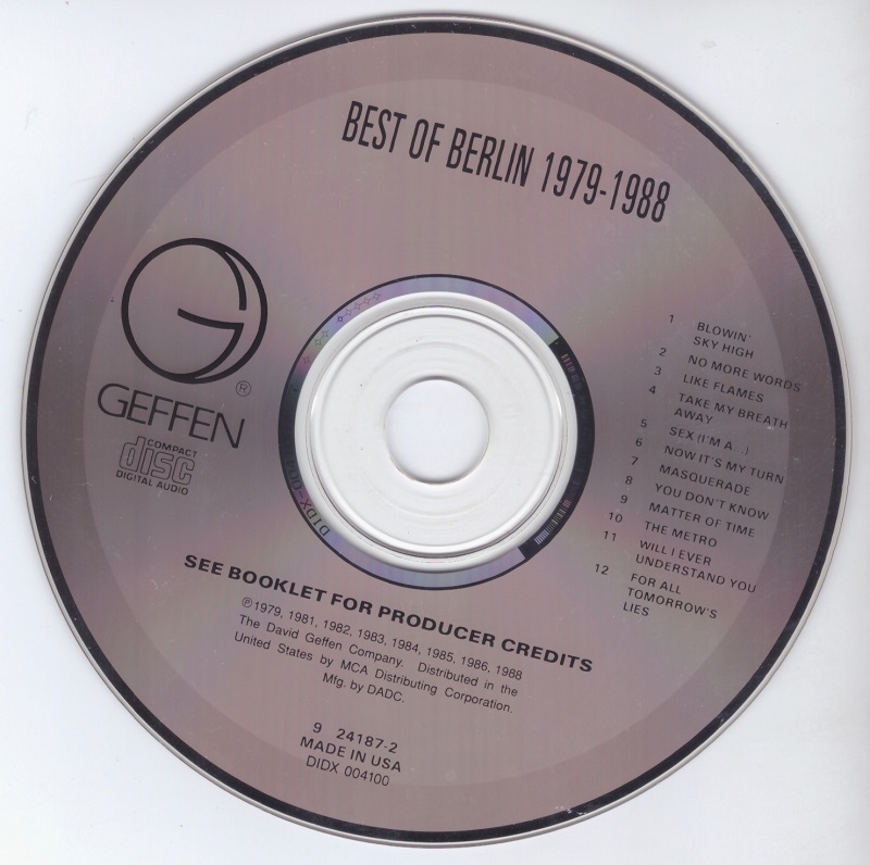 On The Road Again: Berlin "Best Of Berlin 1979-1988"