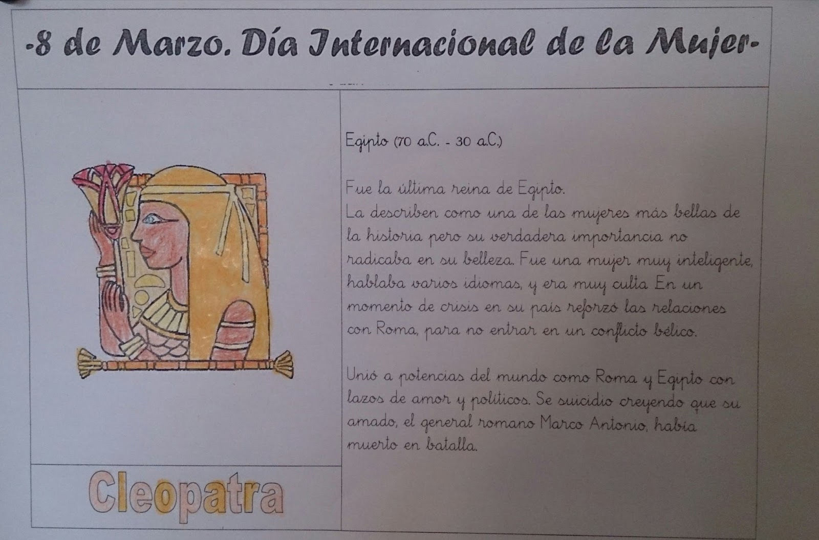 CEIP Antonio Mendoza SEGUNDO CICLO PRIMARIA: 8 de marzo :Día ...