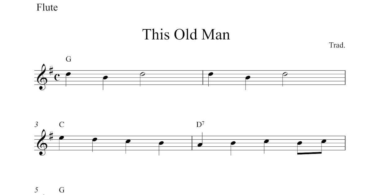 Free flute sheet music | This Old Man
