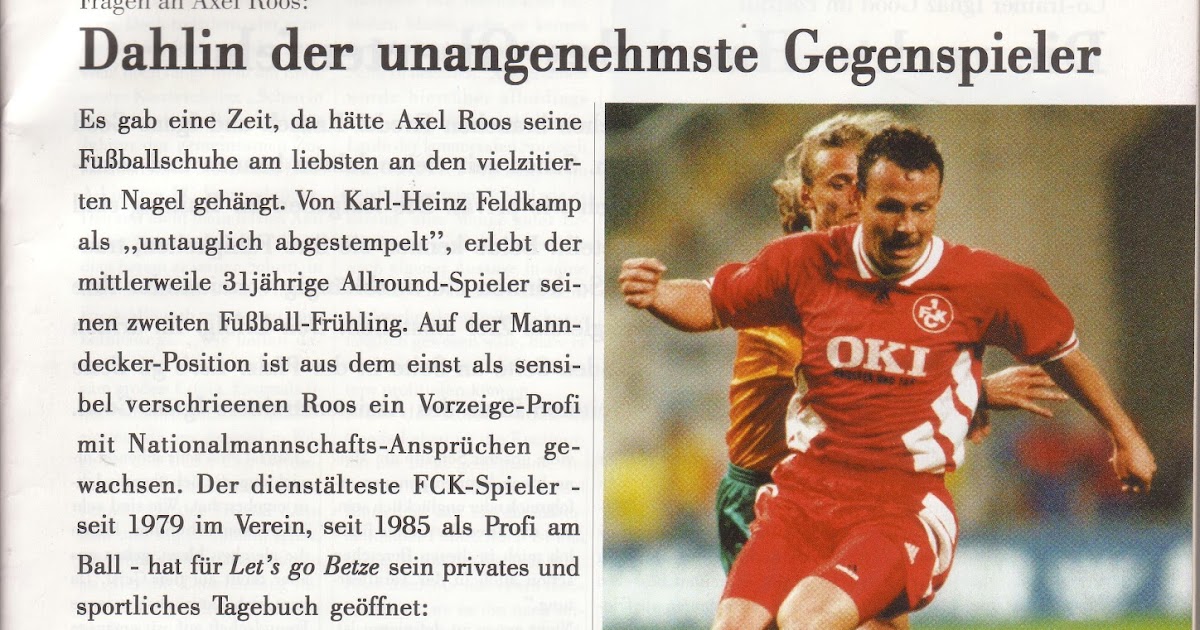 Betze-Schnipsel: 1995: Fragen an Axel Roos