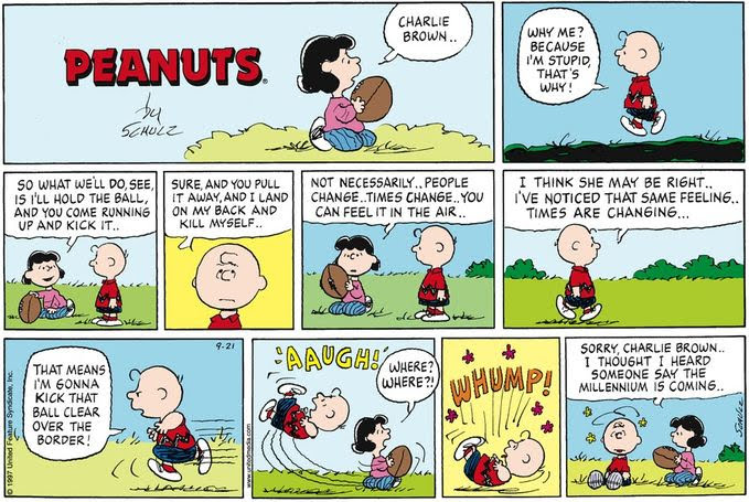 Birds, Books, and Comics: Lucy, Charlie Brown, Football: Part 10: 1995-1998