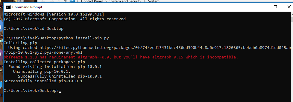 How to install and use PIP using cmd