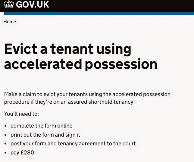 Landlord and BTL Blog: New online accelerated possession form
