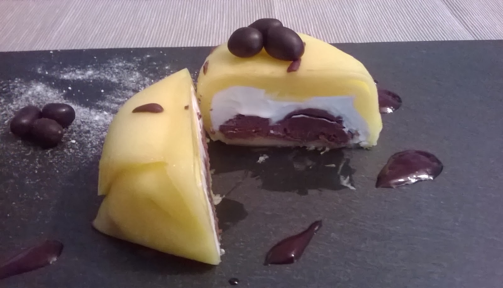 Que divertido es comer !!: Bombón de Mango con Crema dulce de Queso y ...