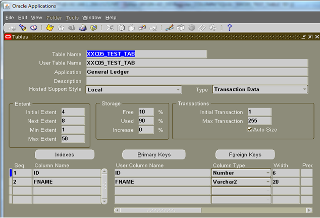 Oracle Apps Tutorials: How to Register Table in Oracle Apps?