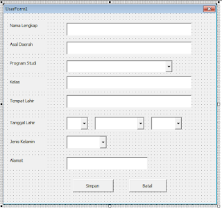 Membuat Formulir Pengisian Data Mahasiswa Dengan VBA Pada Ms. Excel ~ A ...