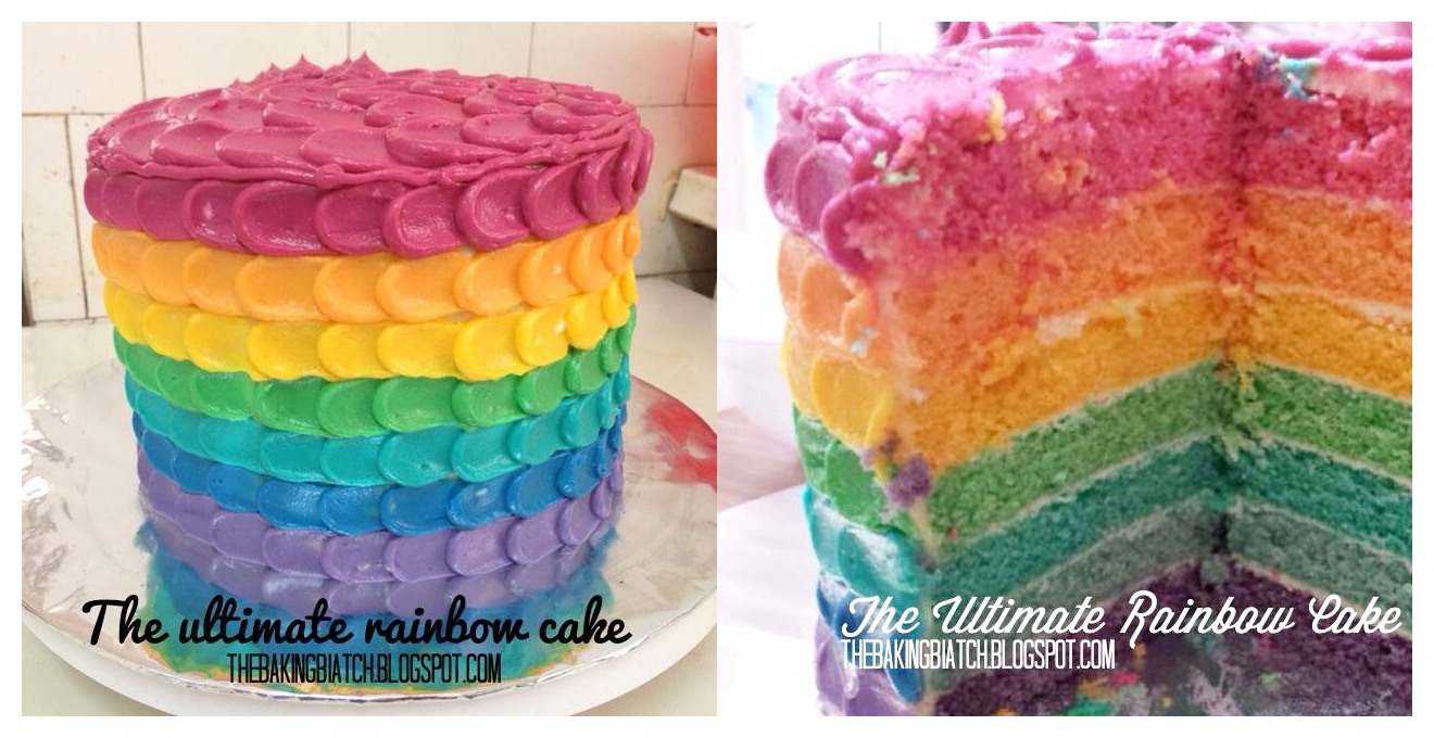 The Baking Biatch || by Cynthia Lim: The Ultimate Rainbow Cake