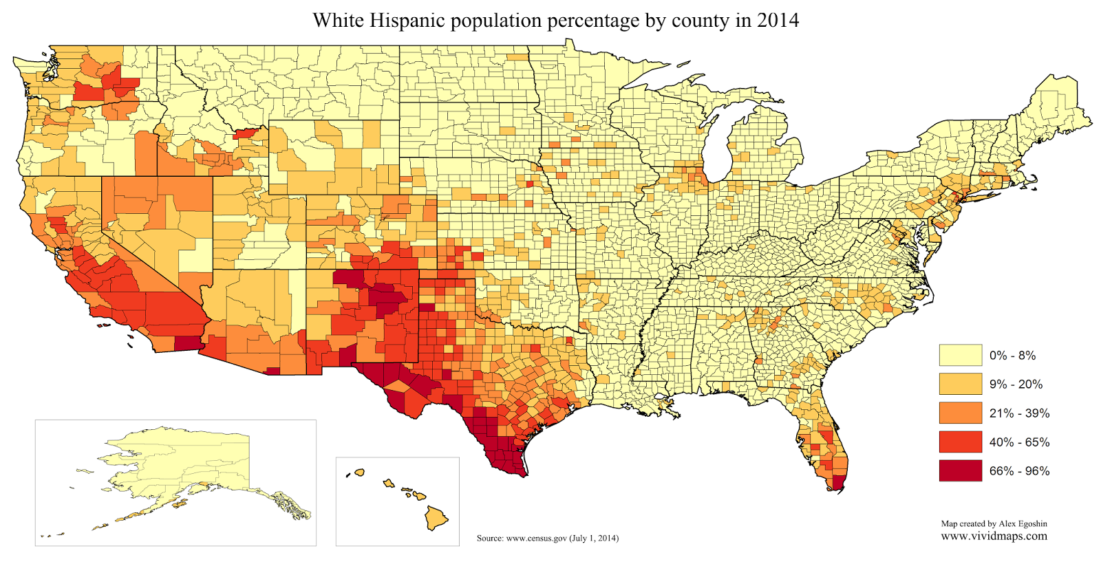 Latino Population Map Of Us