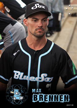 Australian Custom Baseball Cards: Max Brennen - 2017-18 Sydeny Blue Sox
