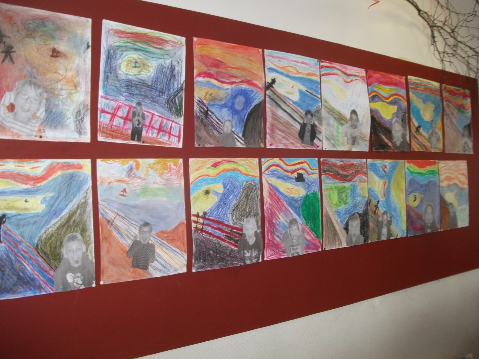 Juf Crealientje: Lesidee tekenen: De Schreeuw van Edvard Munch