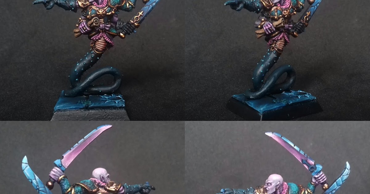 The Rusty Workbench: Slaanesh Champion - snake tail, two swords and ...