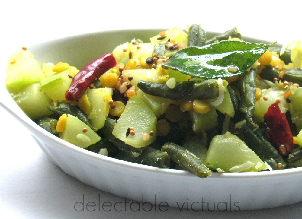 Delectable Victuals: Opo Sqash and Green Beans Warm Salad