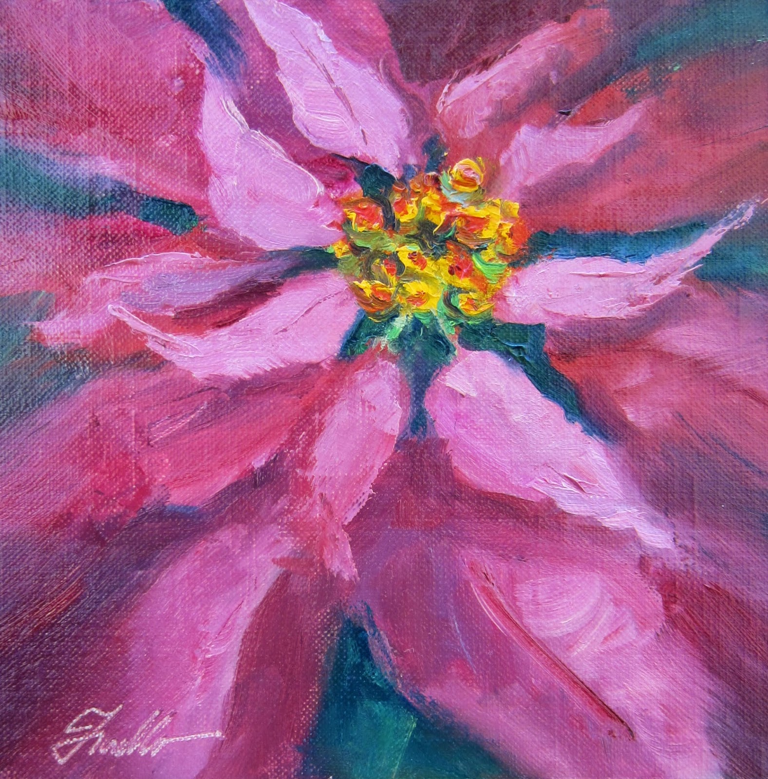 Pat Fiorello - Art Elevates Life: Poinsettia in Pink