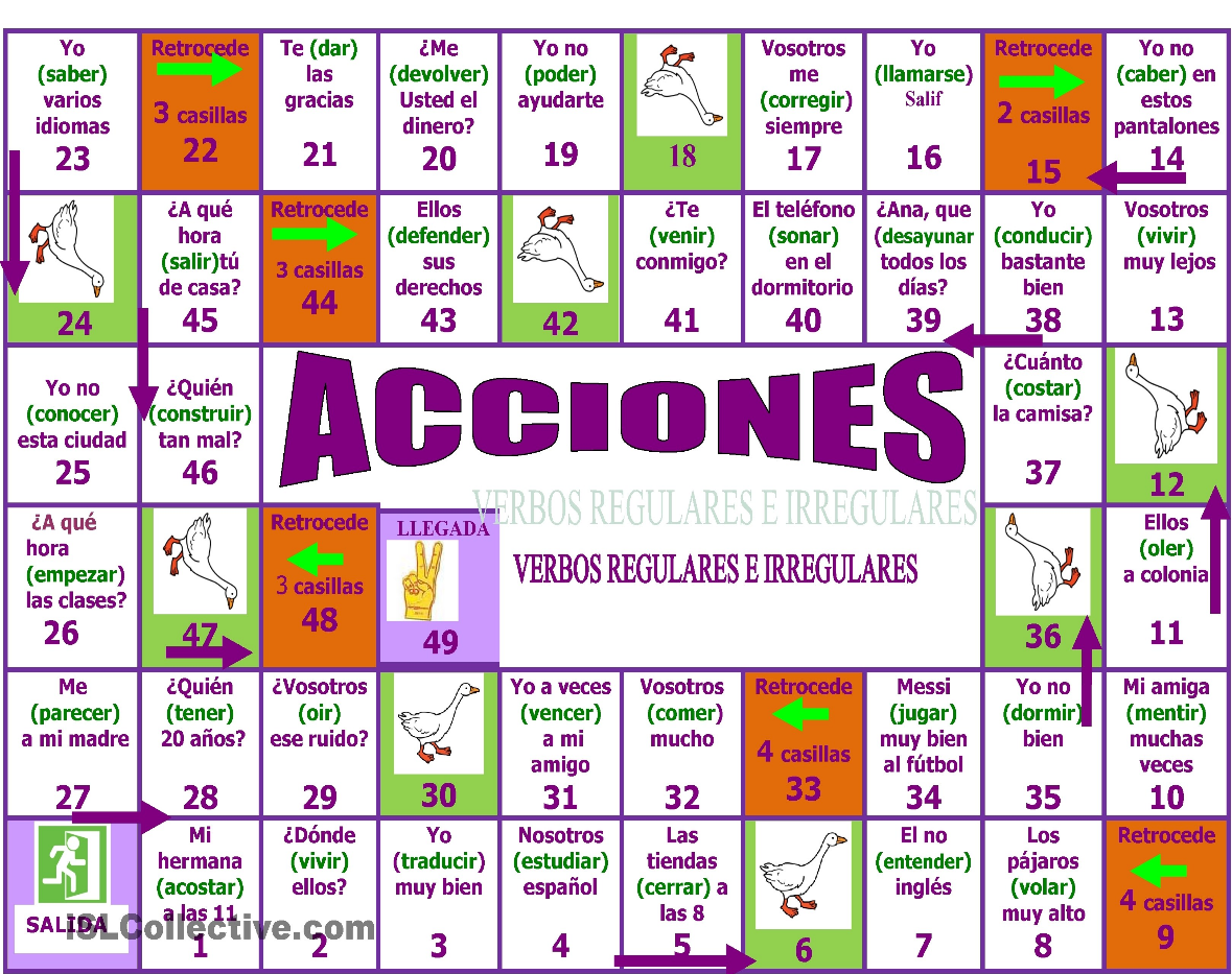 Jogo Dos Verbos Para Imprimir - RETOEDU