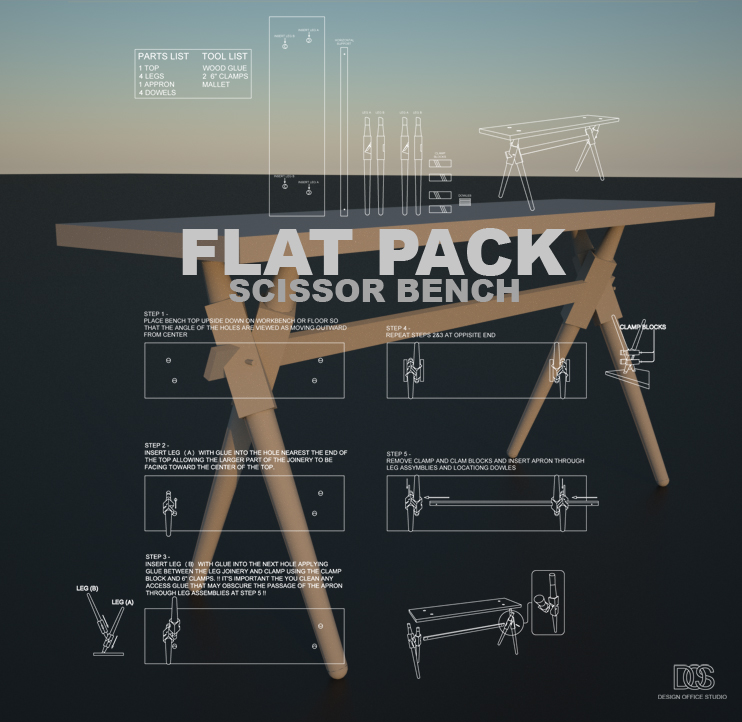 DESIGN OFFICE STUDIO: FLAT PACK BENCH