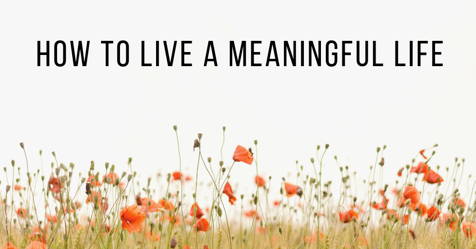 HOW TO LIVE A MEANINGFUL LIFE
