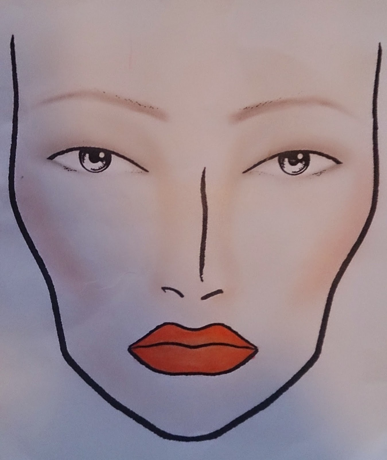 Victorian Gothic Horror: Estella Face Chart Initial Ideas