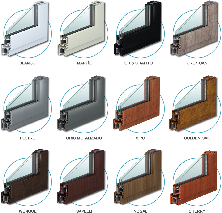 Aberturas de PVC, Ovalle Hnos.: ABERTURAS DE PVC - VARIEDAD DE COLORES