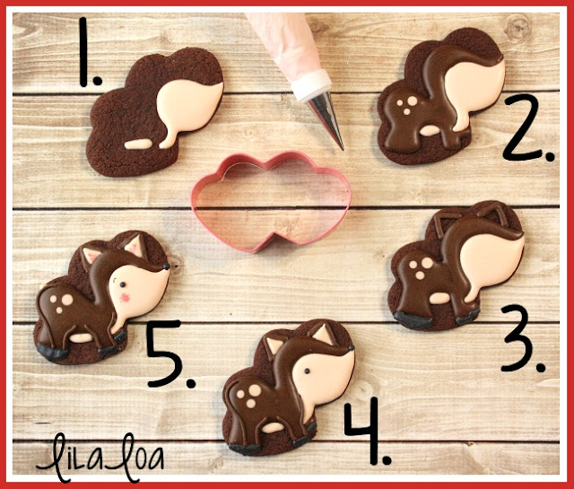 Decorated Woodland Deer Cookies Tutorial