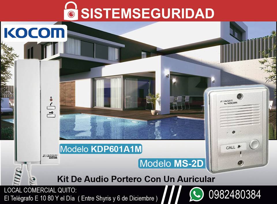 SistemSeguridad Cia. Ltda. : Kit De Audio Portero Con Un Auricular (expandible) Kocom ...